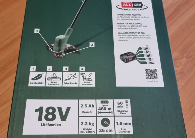 BOSCH EasyGrassCut 18V-26 (1x2.5Ah) / PRECE IR OFISĀ / Easy Grass Cut ...